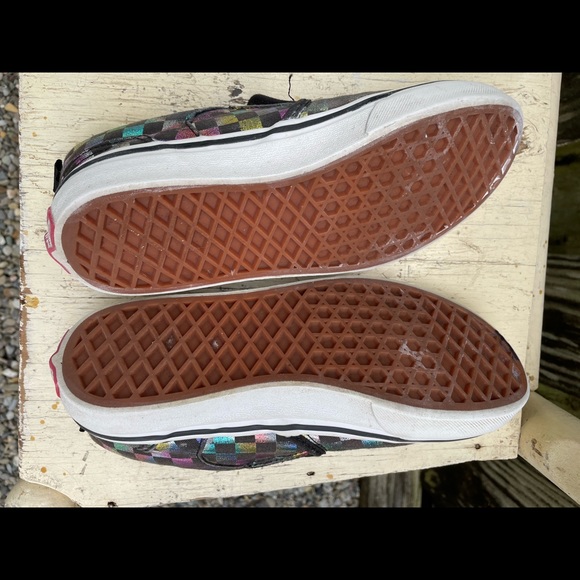 Vans | Shoes | Vans Us Missy 4 Multicolor Checkered Slip On Canvas ...